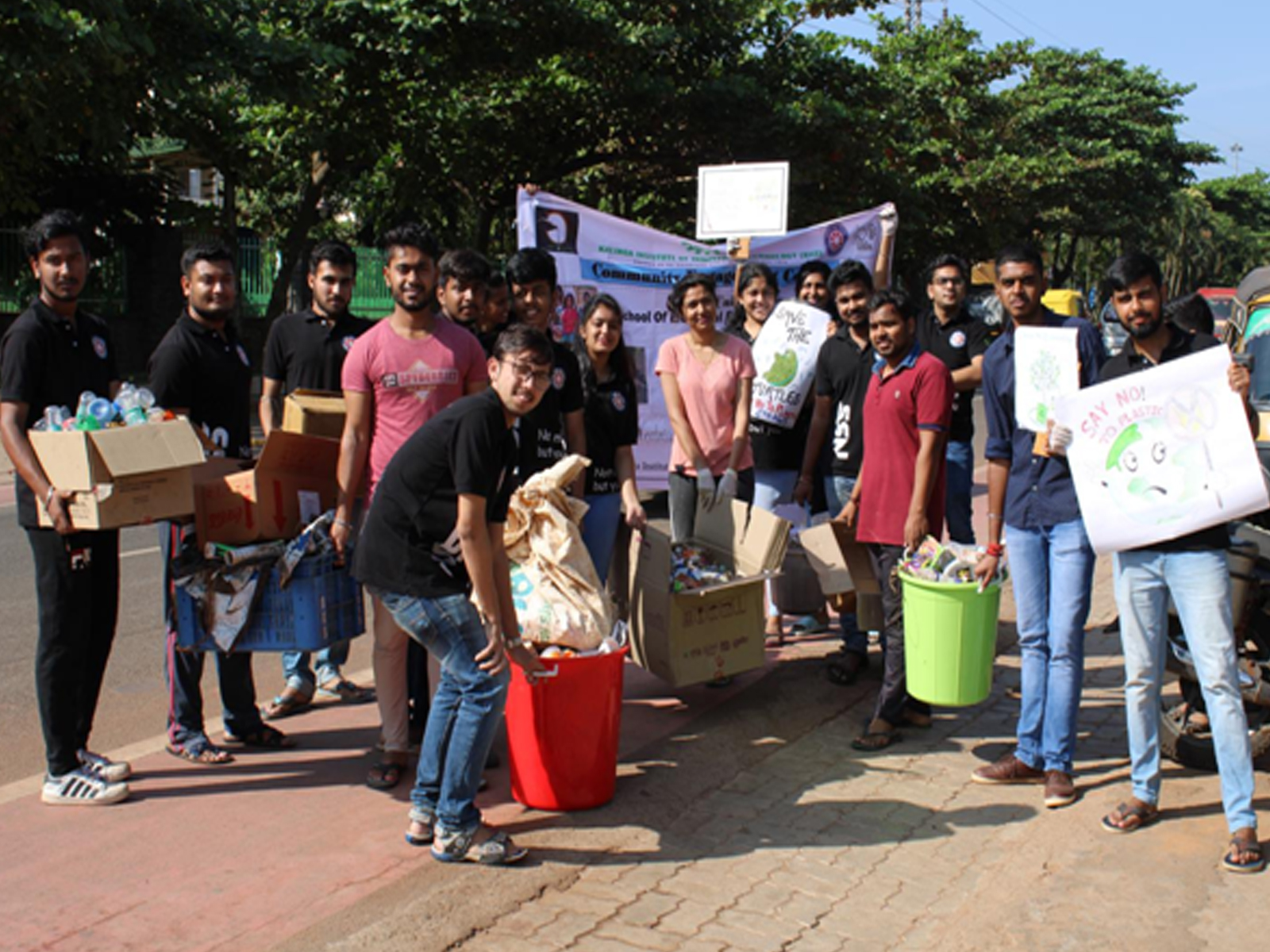 NSS Volunteers of SEE conducted Clean Campus, Green Campus Drive to ...
