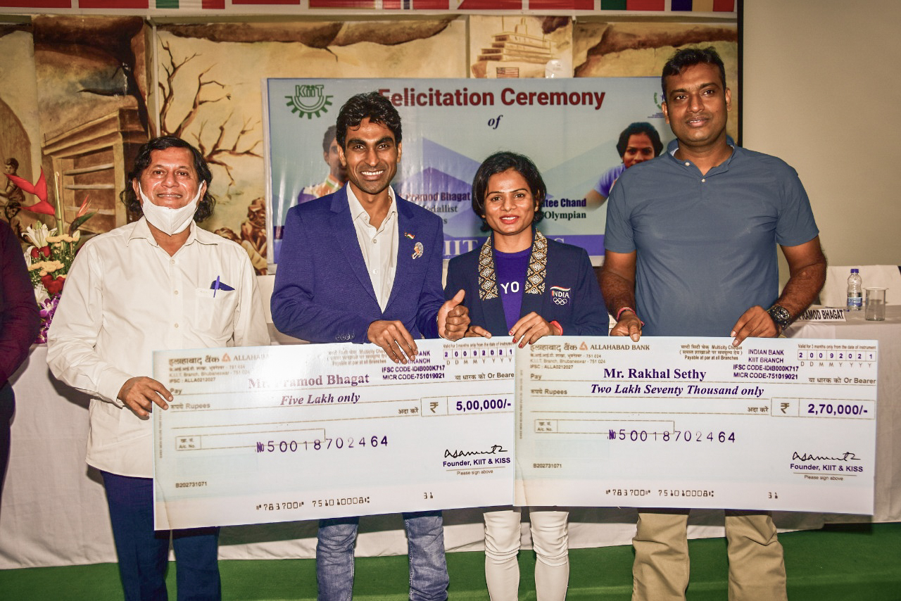 Olympians Felicitated at KIIT Two Stadiums of KIIT to be Named after ...